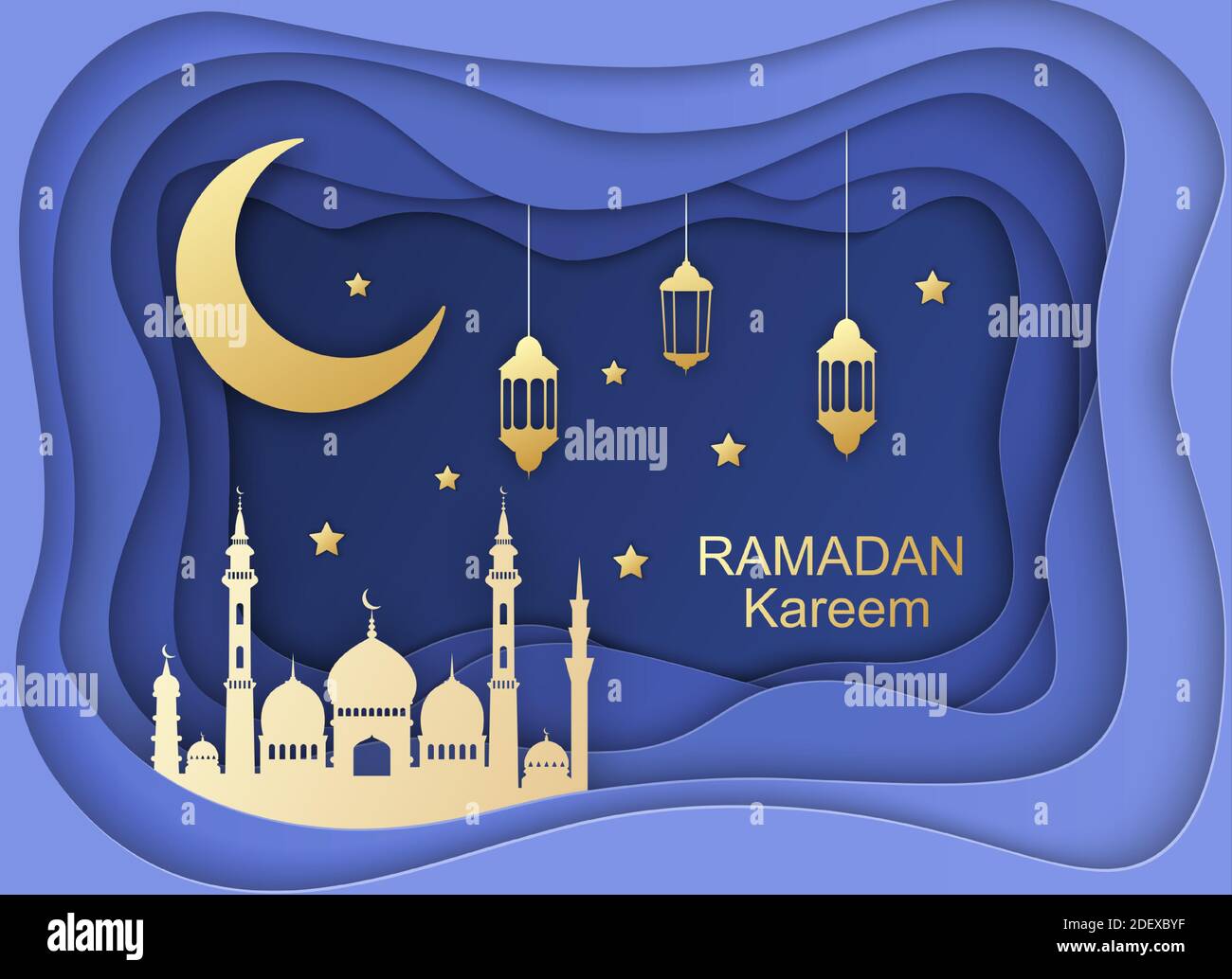 Ramadan kareem paper cut Stock Vector Images - Alamy