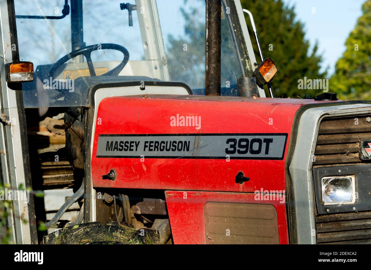 Massey Ferguson 390T tractor detail, UK Stock Photo - Alamy