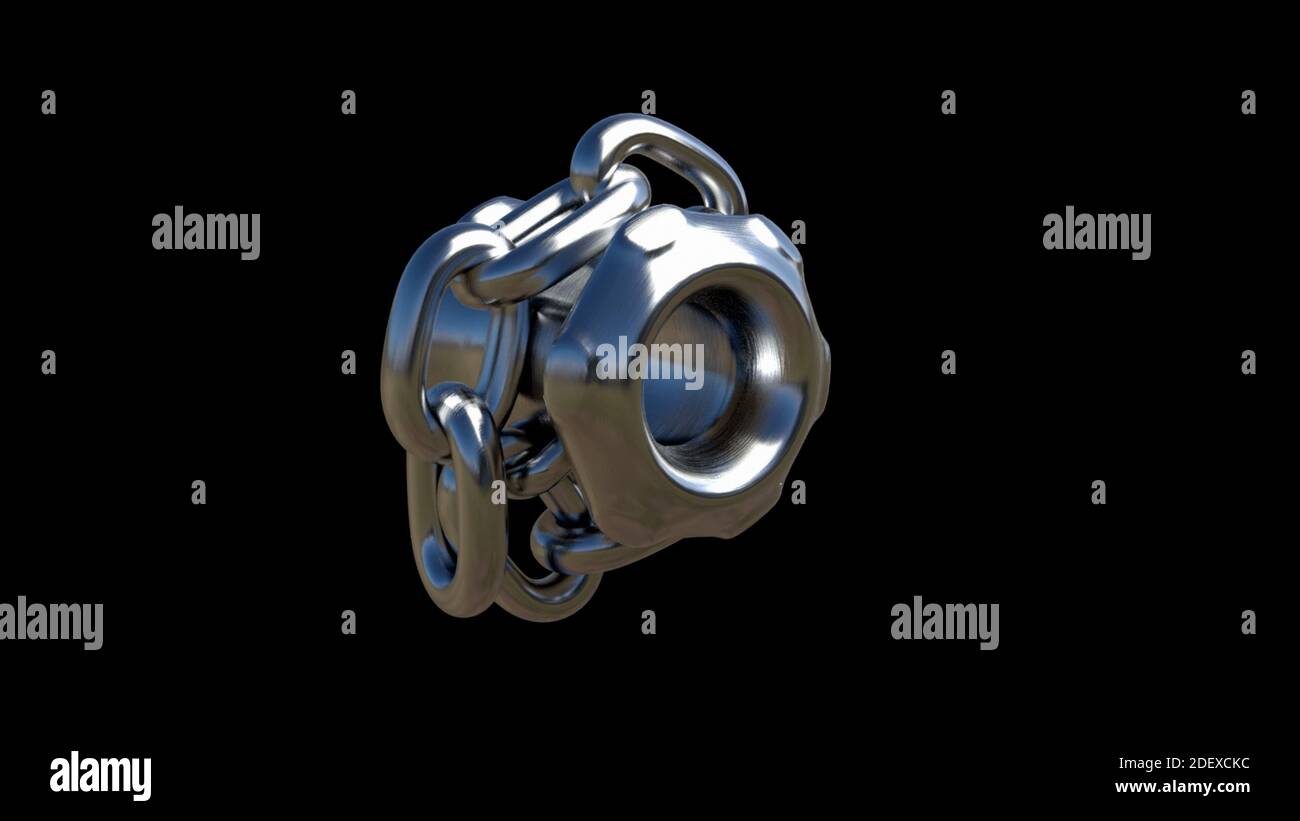 Metal chain or Iron chain, Hyper Realistic metallic Chain with ...