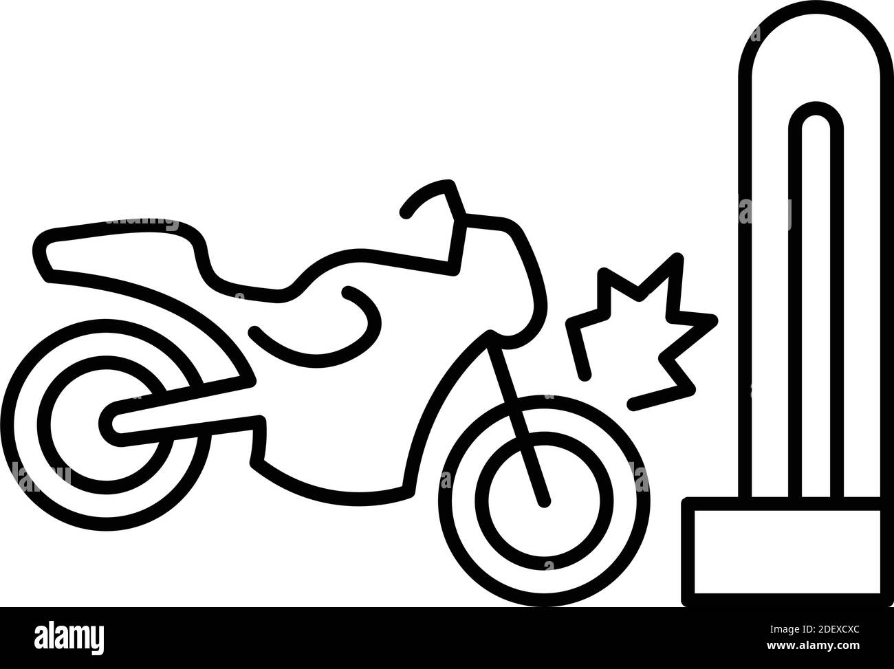 Heavy bike collision flame Isolated Vector icon that can be easily ...