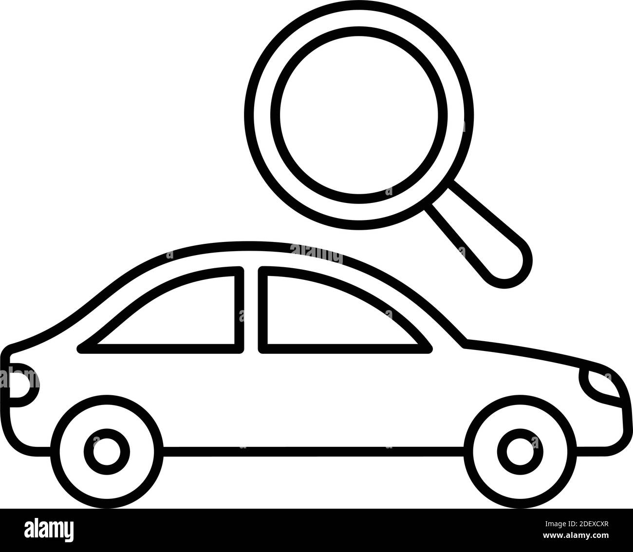 Searching car, Automobile Isolated Vector icon that can be easily ...