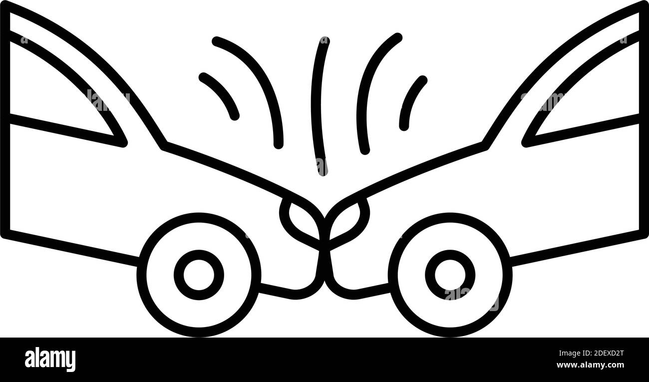 Car collide front side icon Stock Vector Images - Alamy