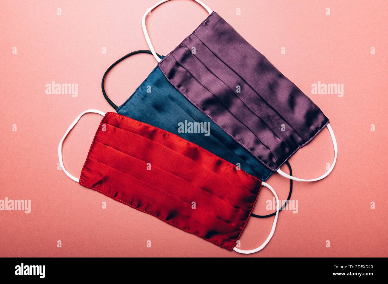 New normal with reusable silk face masks Stock Photo - Alamy