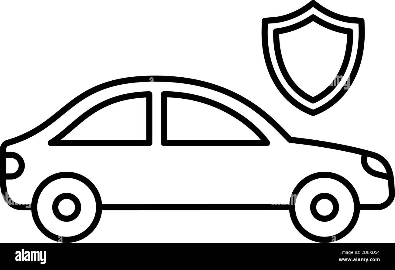 Car insurance shield Isolated Vector icon that can be easily modified ...