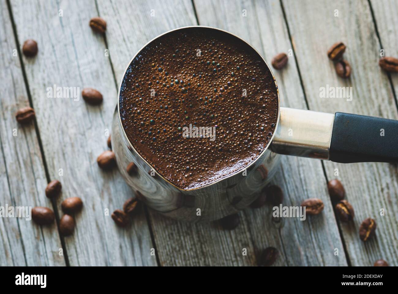 Cezve hot coffee beans hi-res stock photography and images - Alamy