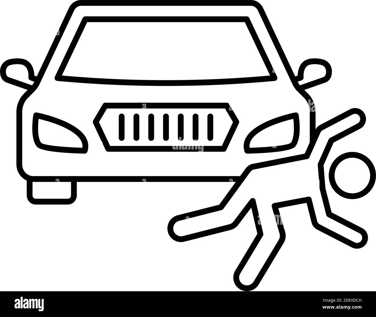 Man collide with car icon hi-res stock photography and images - Alamy