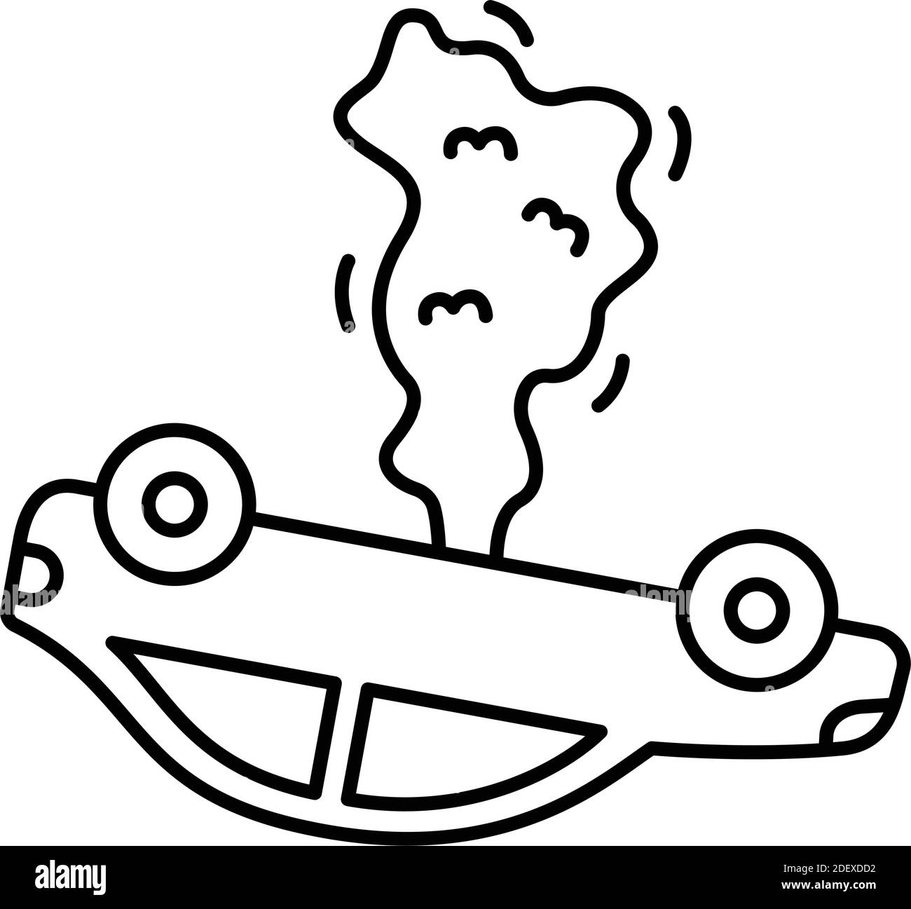 Car engine fire Isolated Vector icon that can be easily modified or ...