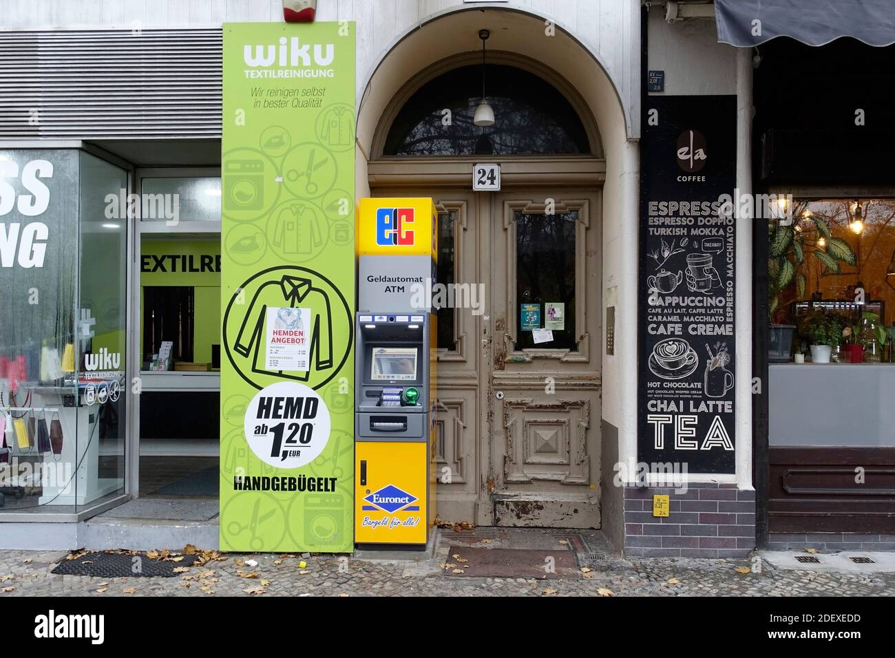 ATM in a doorway, entrance of a house Stock Photo - Alamy