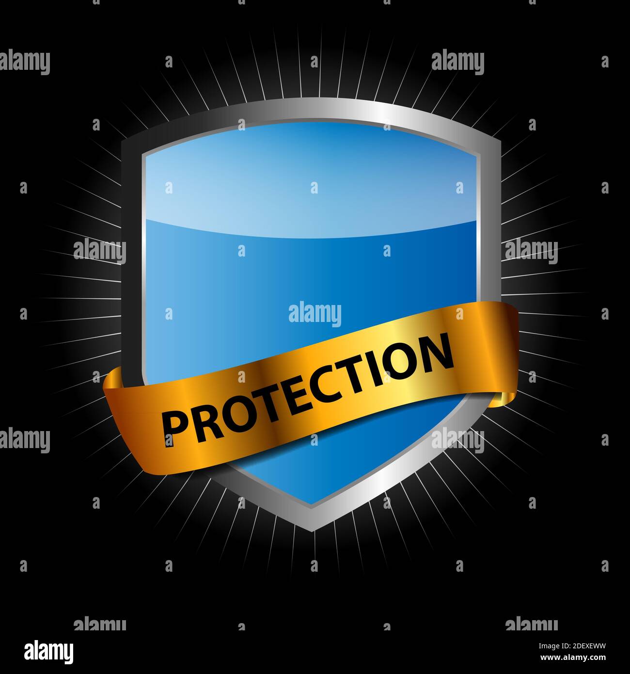 Protect shield illustration Stock Photo - Alamy