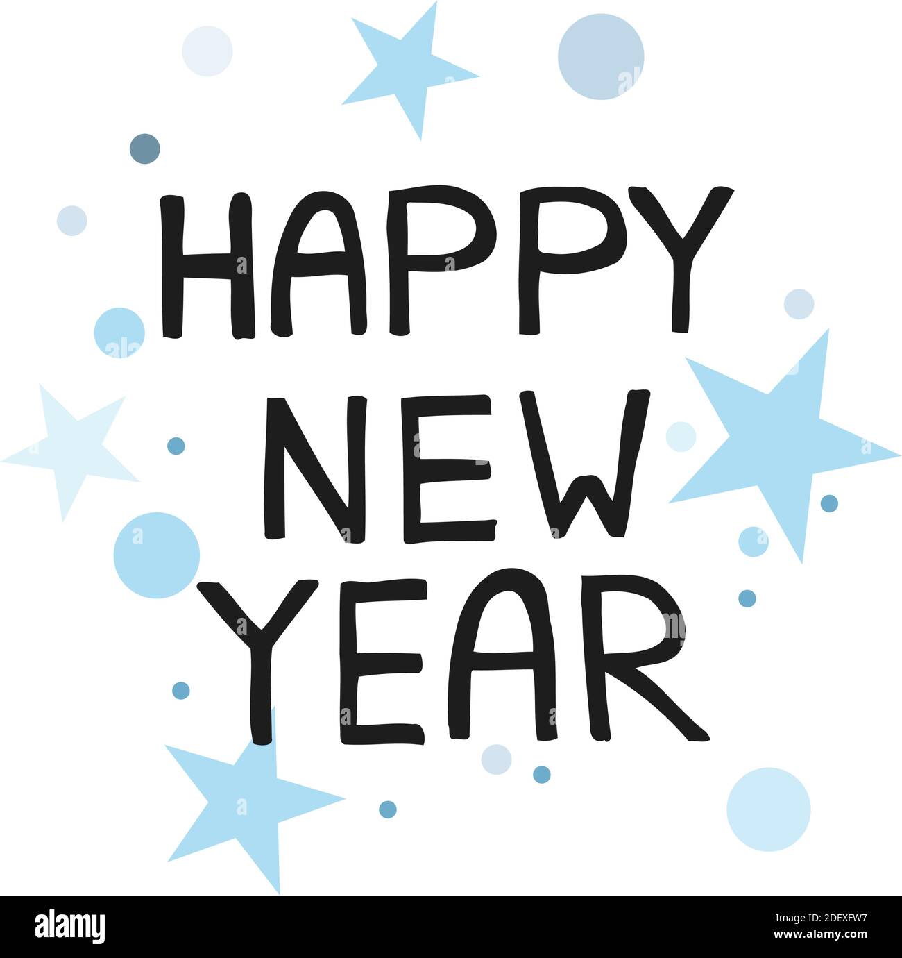 Blue background lettering merry Cut Out Stock Images & Pictures - Alamy