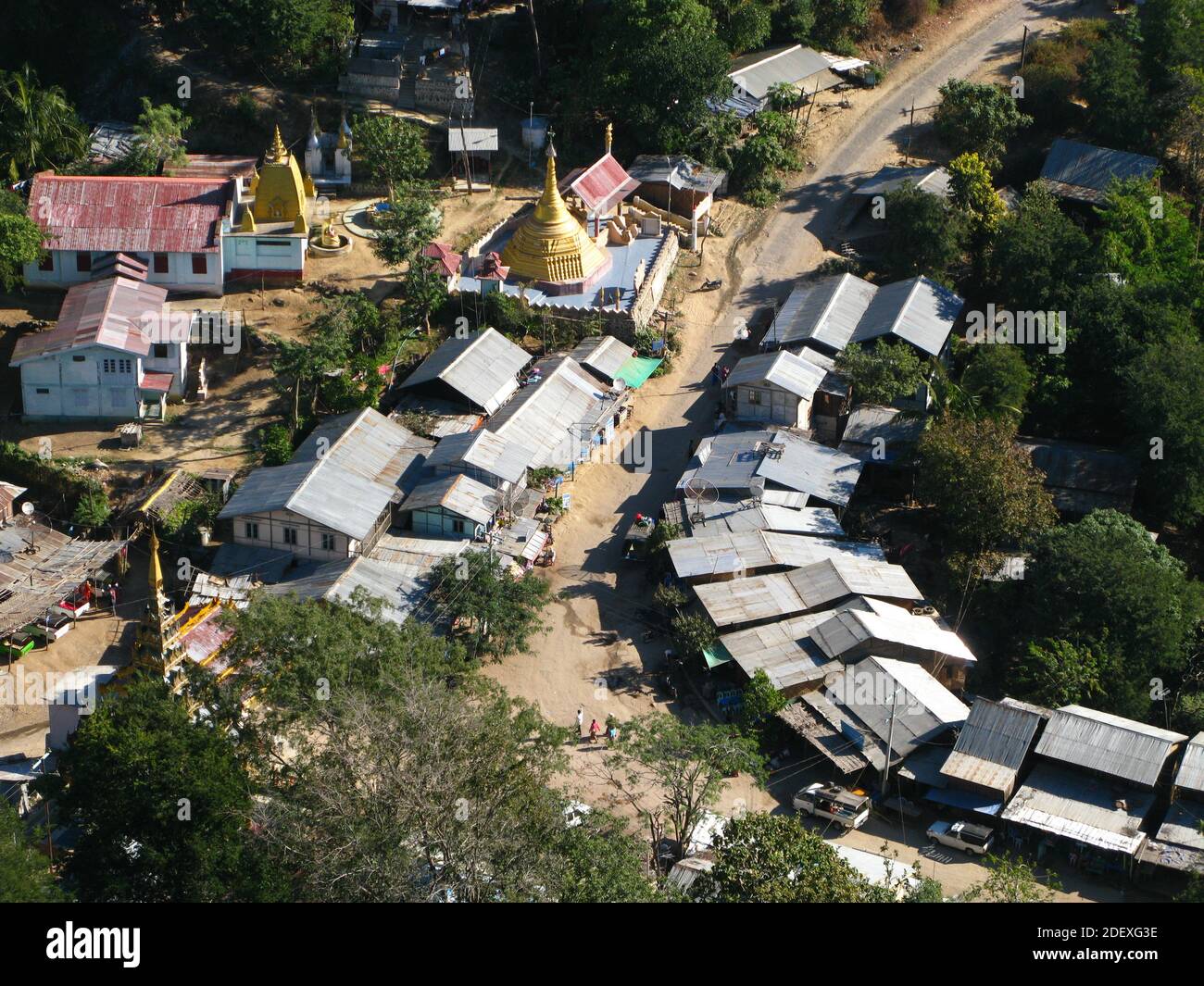 The view on the village, Popa Mount, Myanmar Stock Photo - Alamy