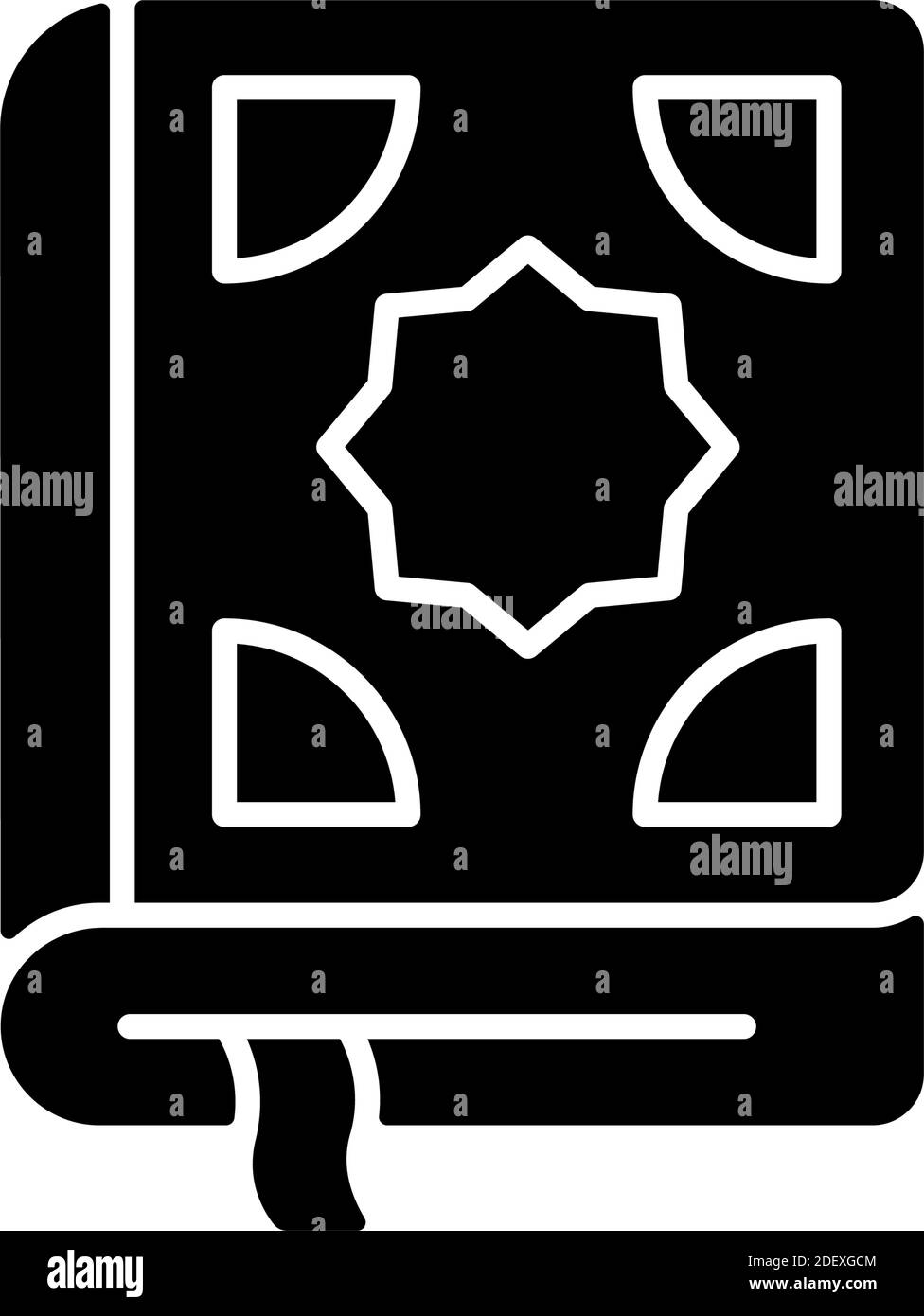 Quran book icon black Stock Vector Images - Alamy