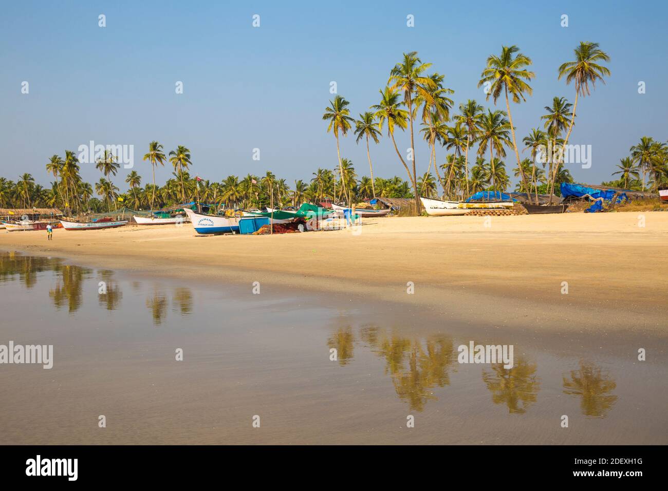 India, Goa, Colva beach, Fishing boats Stock Photo - Alamy