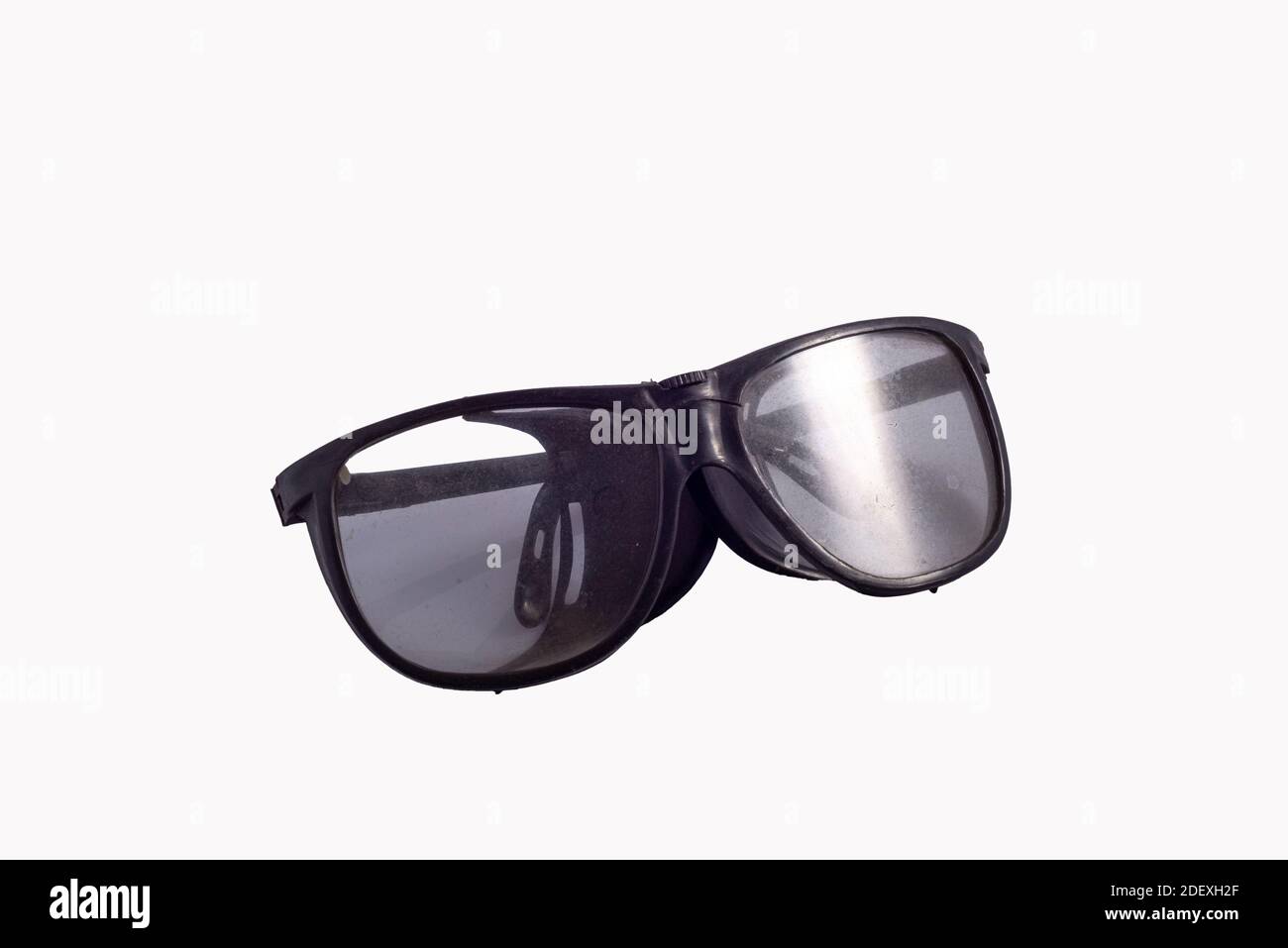 black safety glasses for work, isolate on white background Safety ...