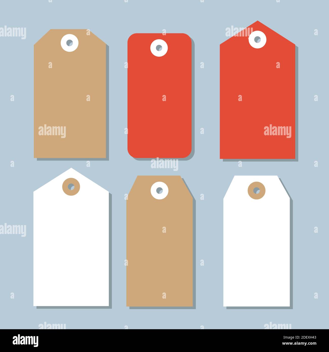 Vintage Christmas Gift Tags Set. Simple Blank Labels Ready to Print ...