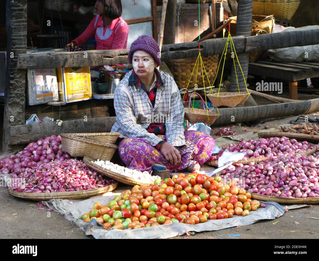 The local market, Bagan, Myanmar Stock Photo - Alamy