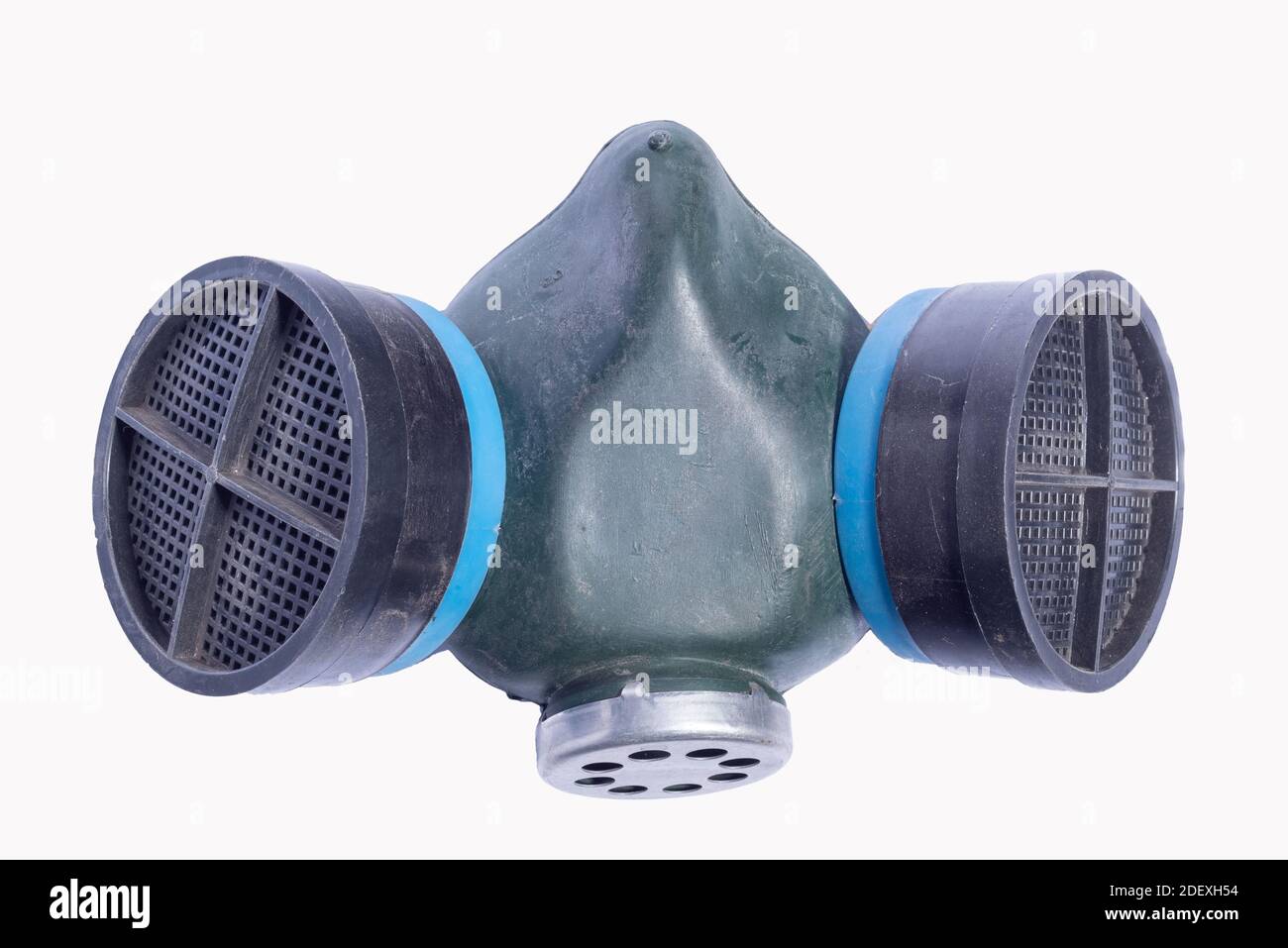 work mask respirator dirty, isolate on white background The image of ...