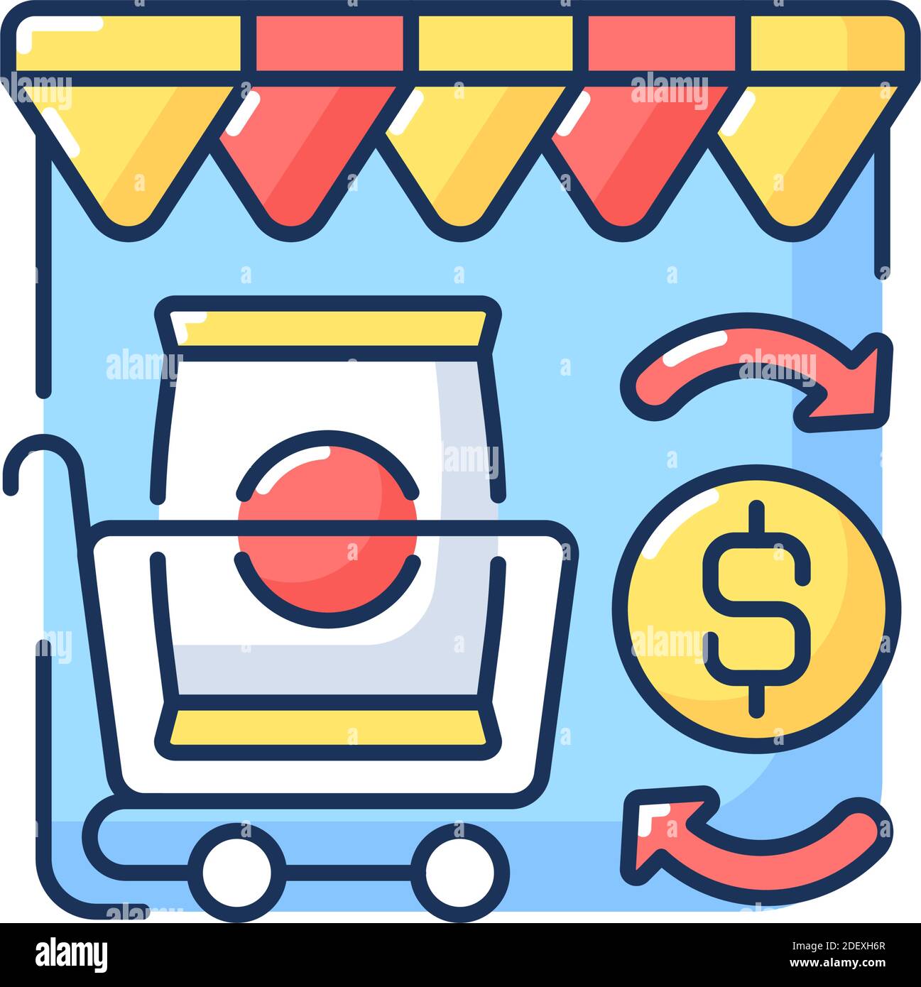 Retail trade RGB color icon Stock Vector Image & Art - Alamy