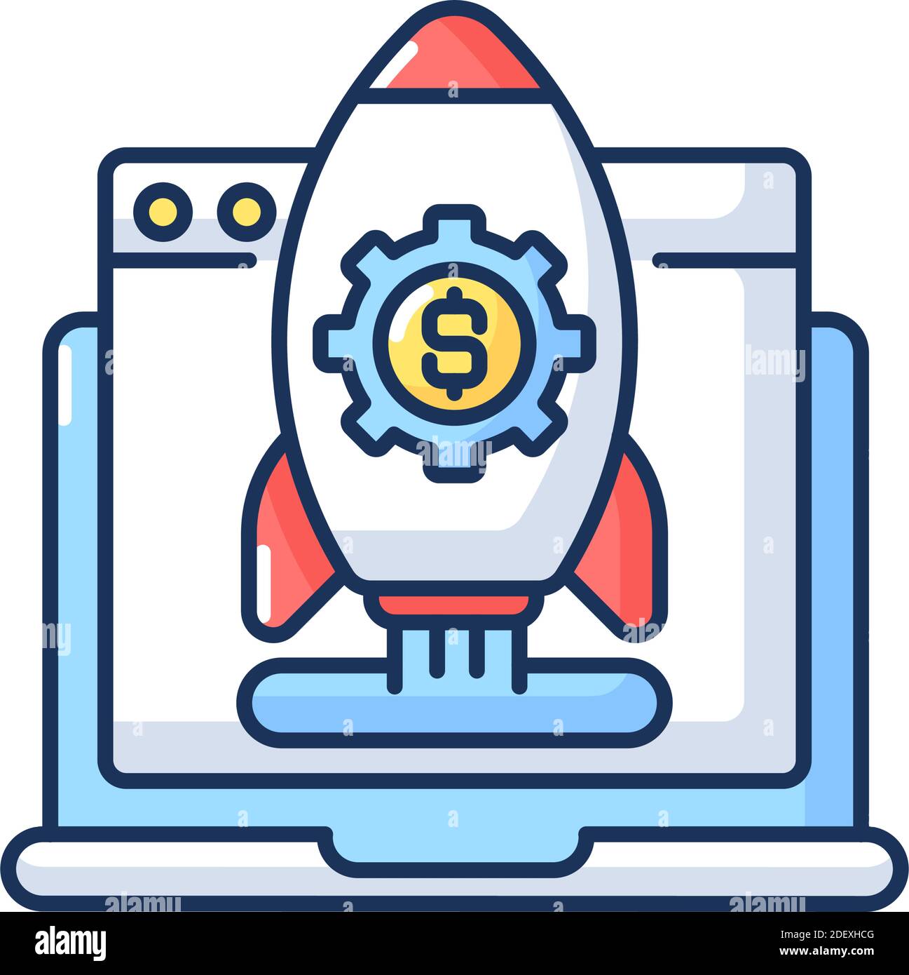 Startup development RGB color icon Stock Vector Image & Art - Alamy