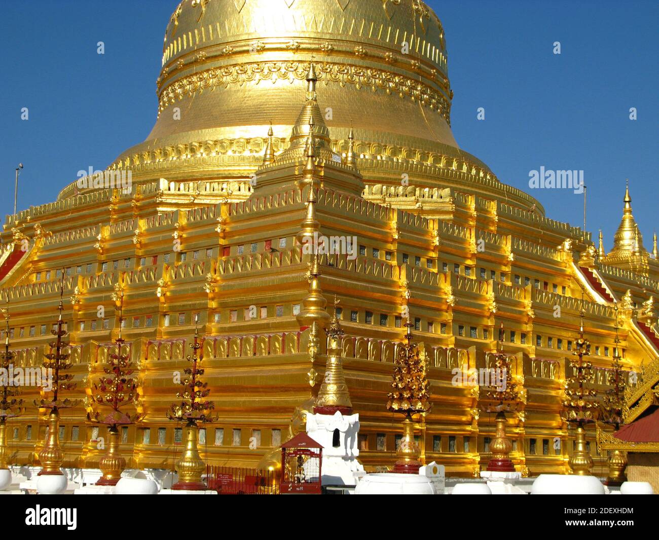 Shwezigon Pagoda, the vintage temple in Bagan, Myanmar Stock Photo - Alamy