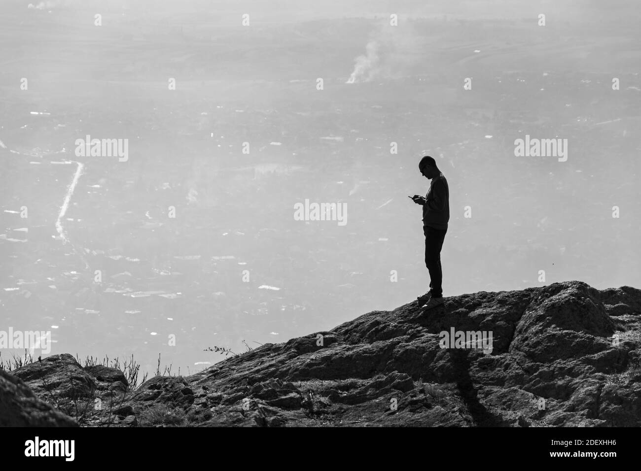 Landscape phone photo Black and White Stock Photos & Images - Alamy