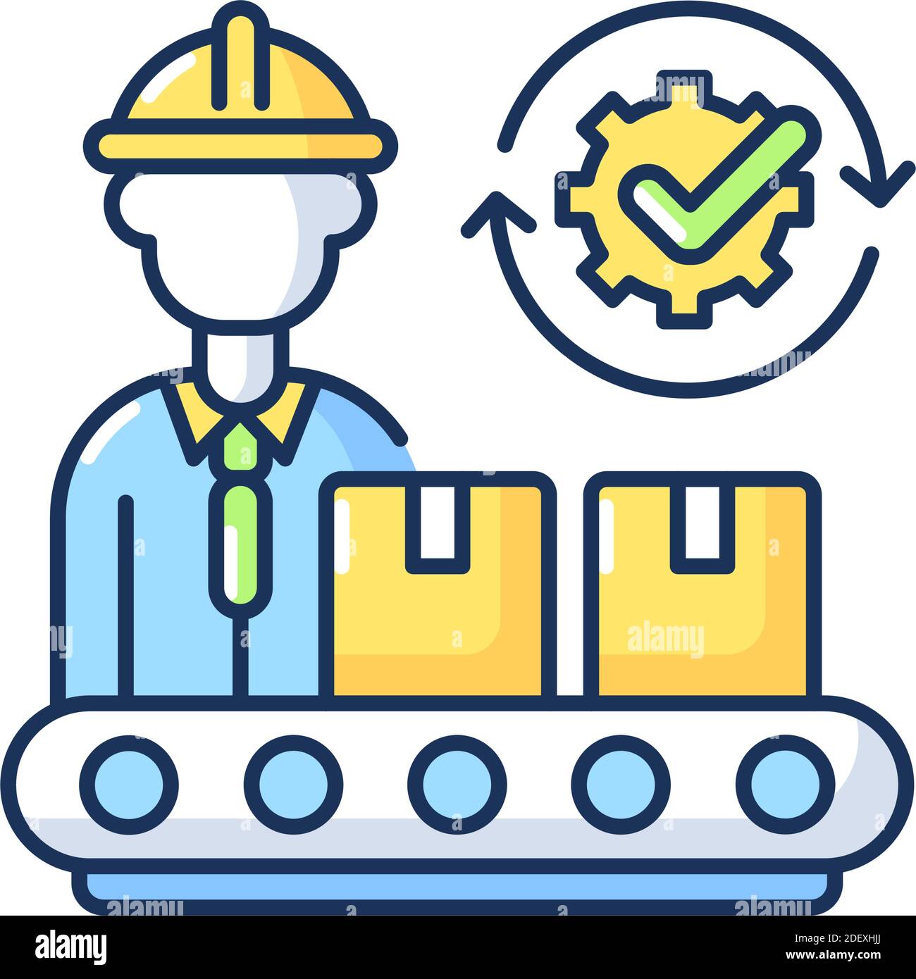 Goods manufacturing RGB color icon Stock Vector Image & Art - Alamy