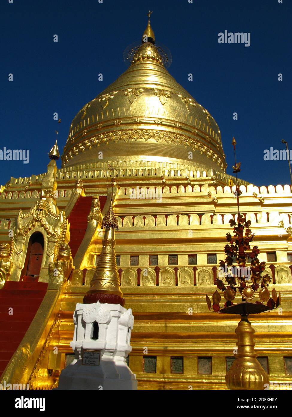 Shwezigon Pagoda, the vintage temple in Bagan, Myanmar Stock Photo - Alamy