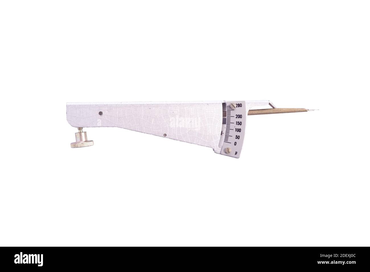 technical instrument old dynamometer, isolate on white background Stock ...