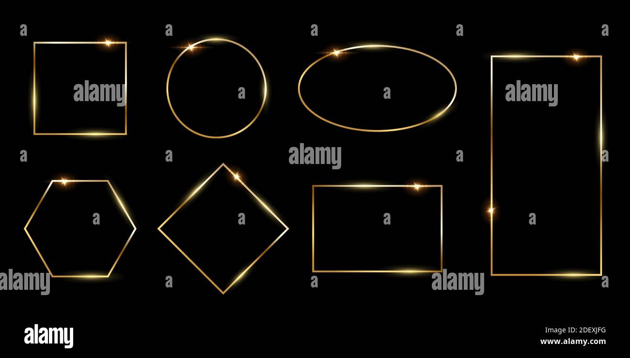 Square circle hexagon frames Stock Vector Images - Alamy