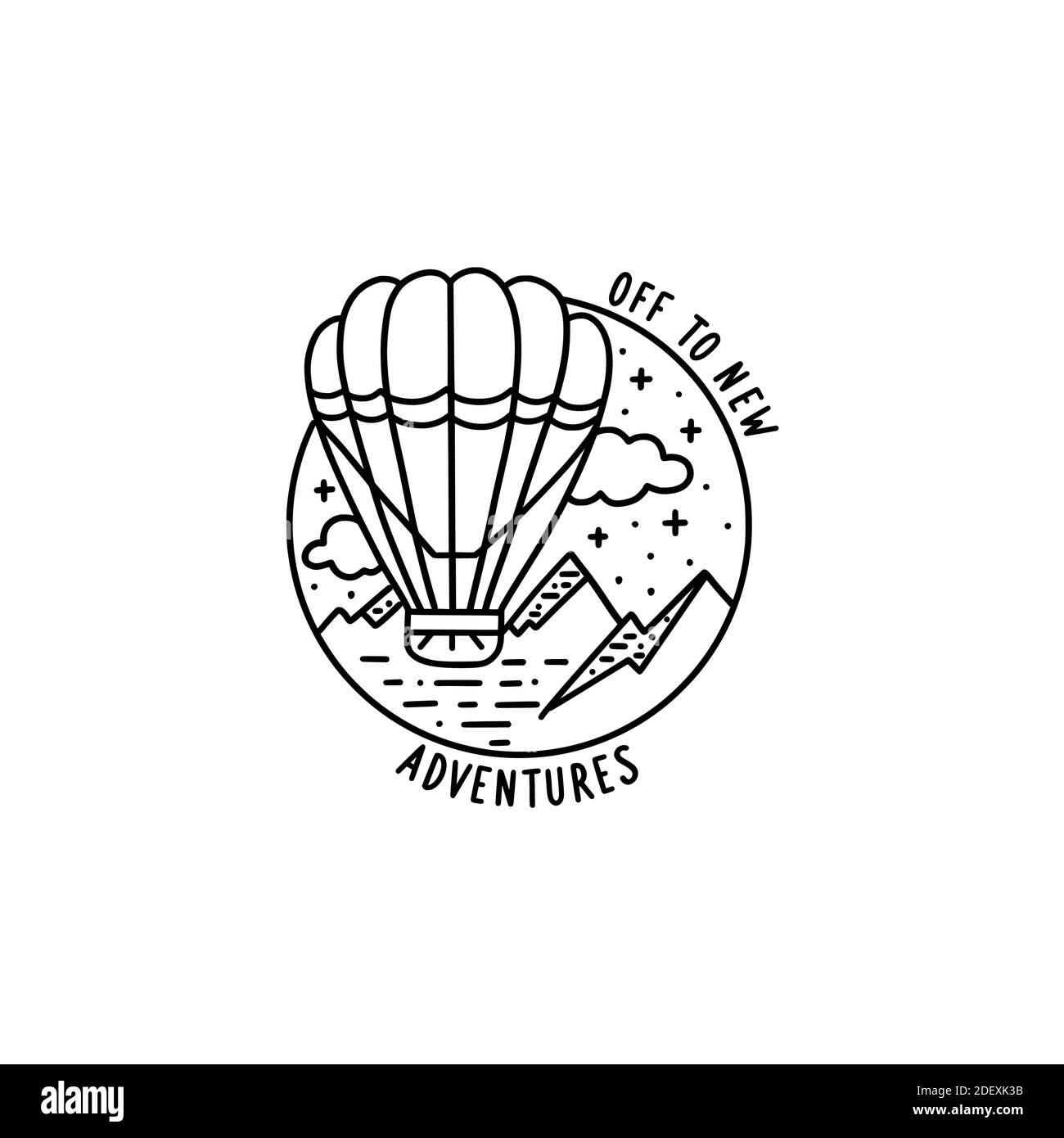 Off to new adventures motivation travel design Stock Vector Image & Art ...