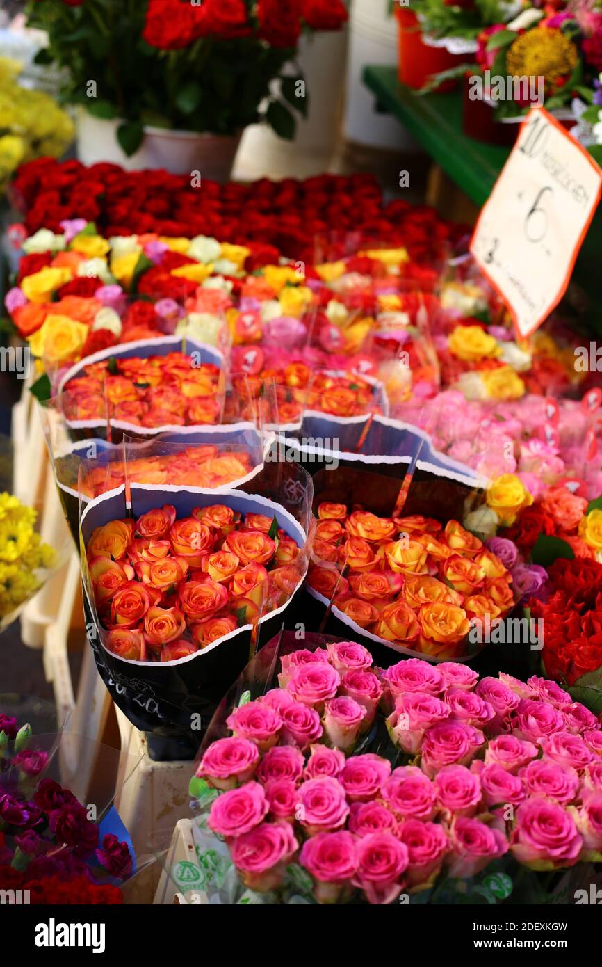 Whole sale flower market hi-res stock photography and images - Alamy