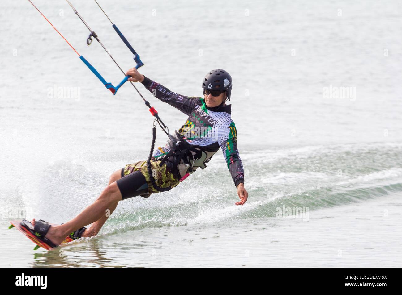 Kite boarding in Capusan Beach, Cuyo, Palawan, Philippines Stock Photo ...