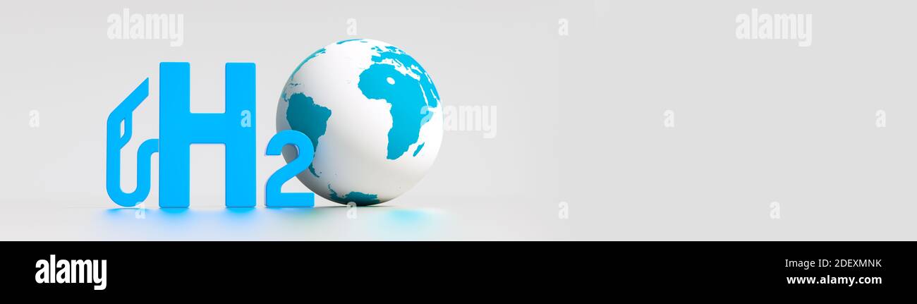 Blue Hydrogen filling H2 Gas Pump station icon isolated on background ...