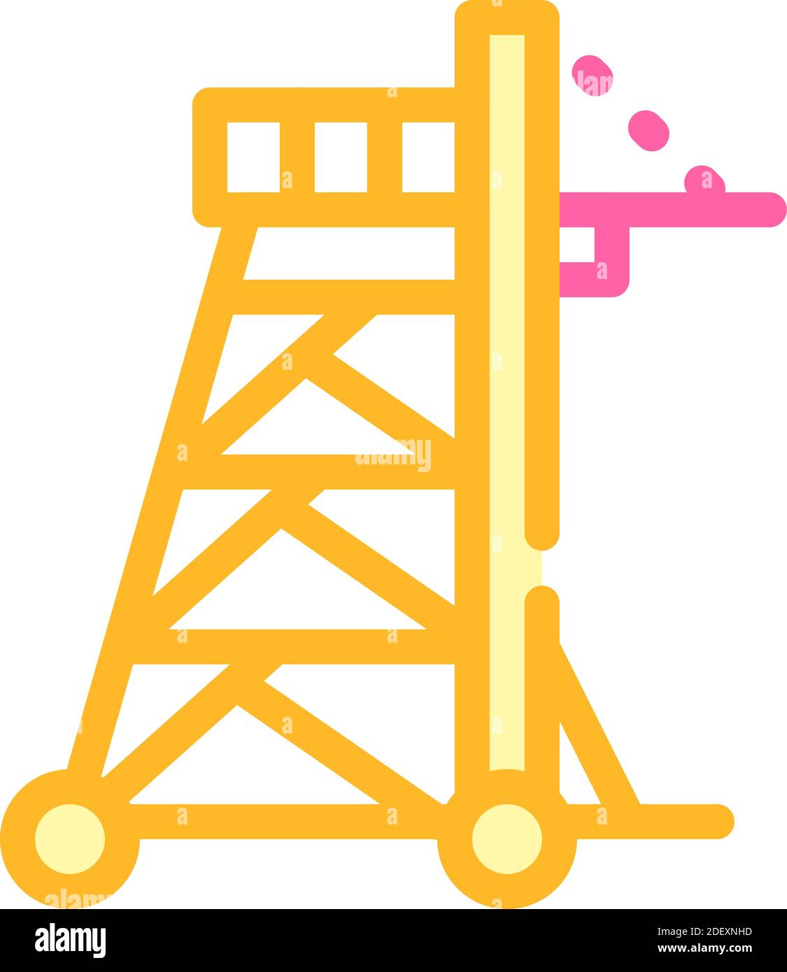 siege tower color icon vector illustration flat Stock Vector Image ...