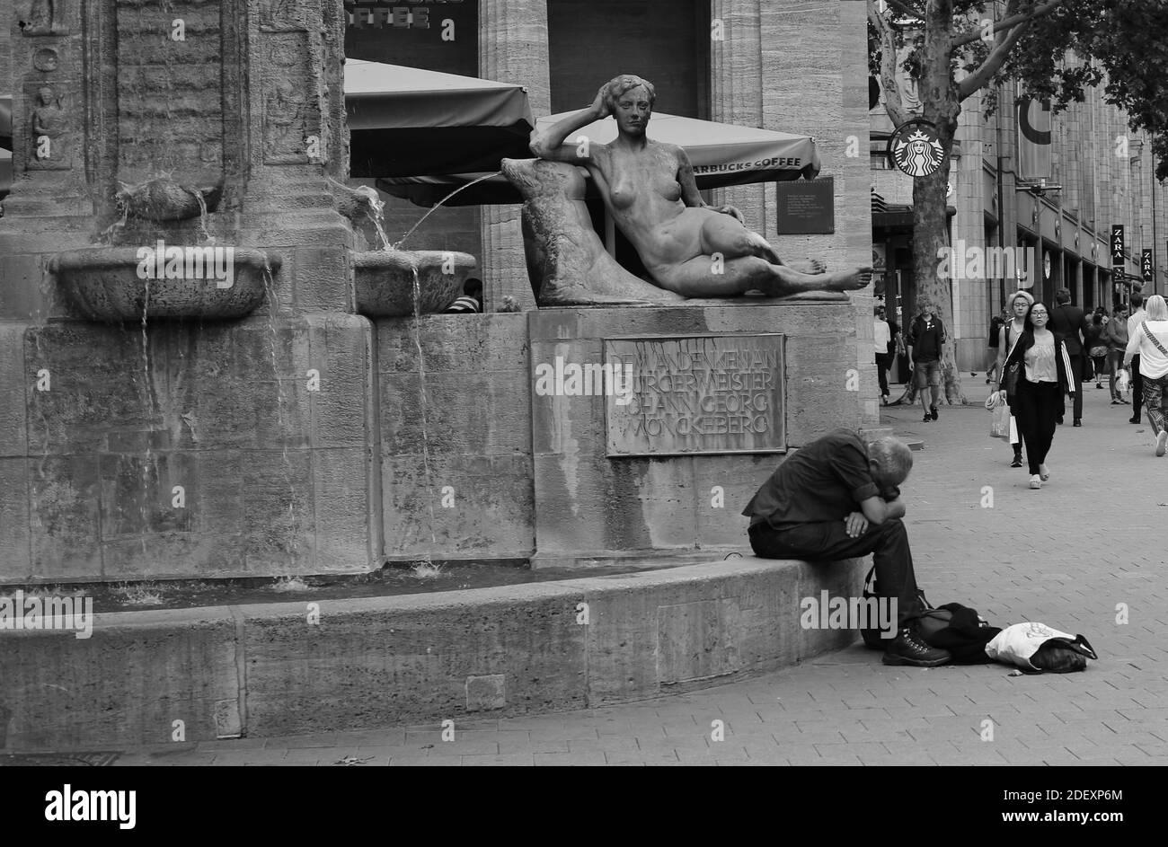 Poor man in Hamburg ,Germany Stock Photo - Alamy