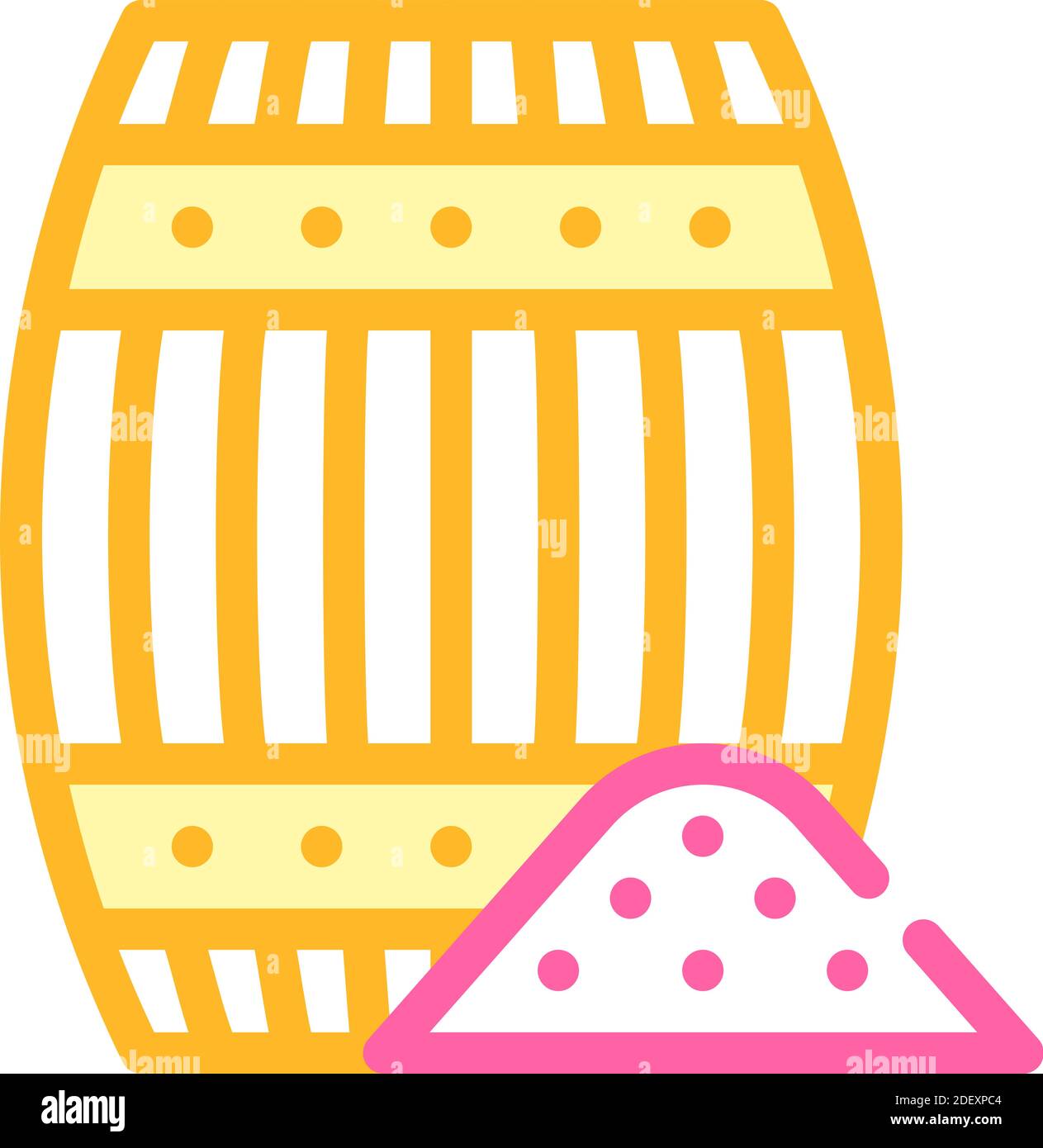 gunpowder powder barrel color icon vector illustration Stock Vector ...