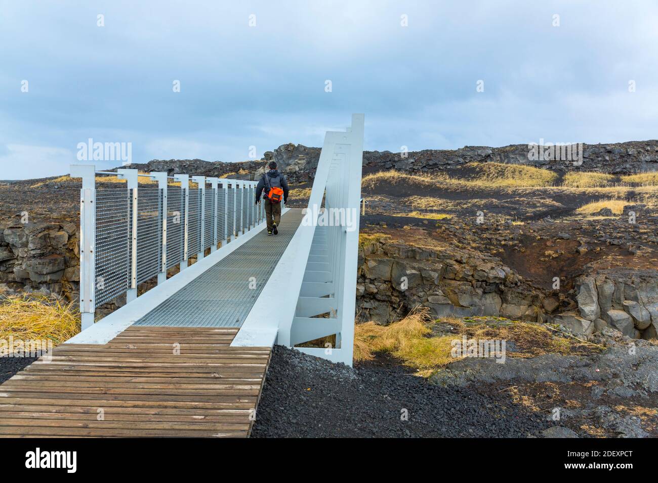 Bridge Between Two Continents, Reykjanes Peninsula, Southern Iceland ...