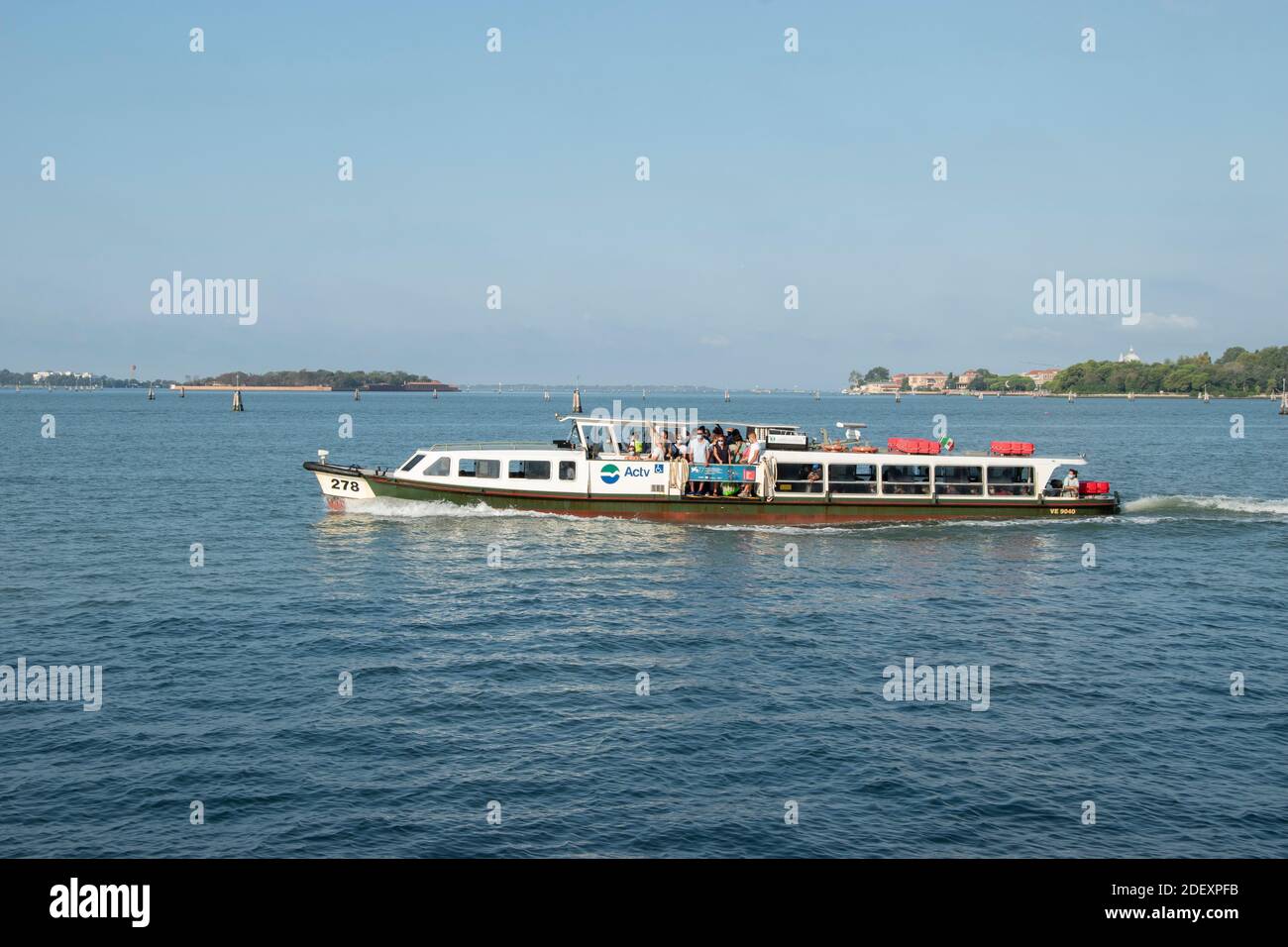 Water bus for transporting people, City of Venice, Italy, Europe Stock ...