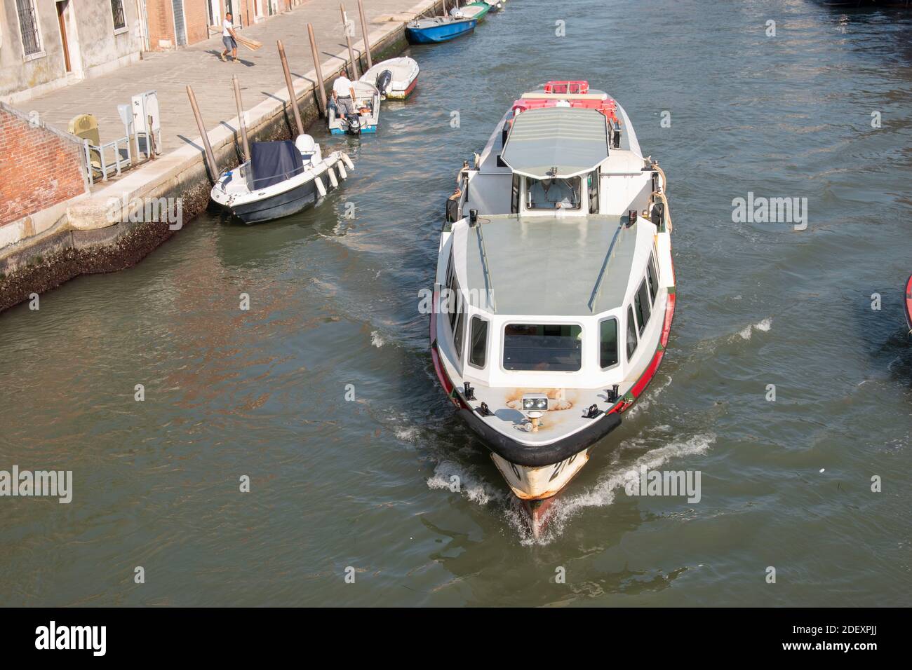 Water bus for transporting people, City of Venice, Italy, Europe Stock ...