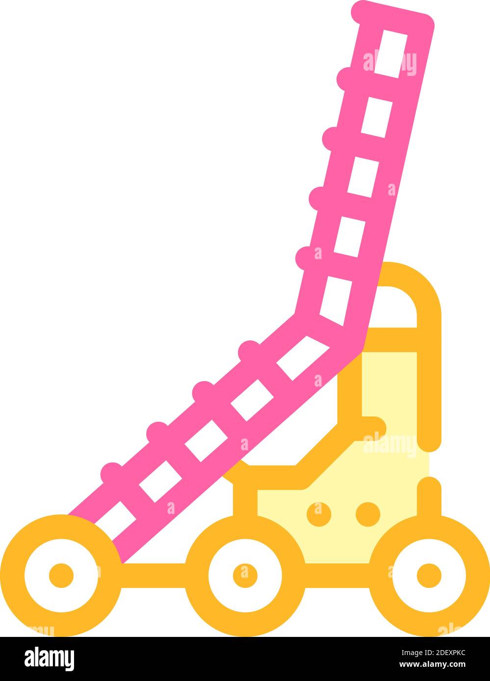 siege ladder color icon vector illustration flat Stock Vector Image ...