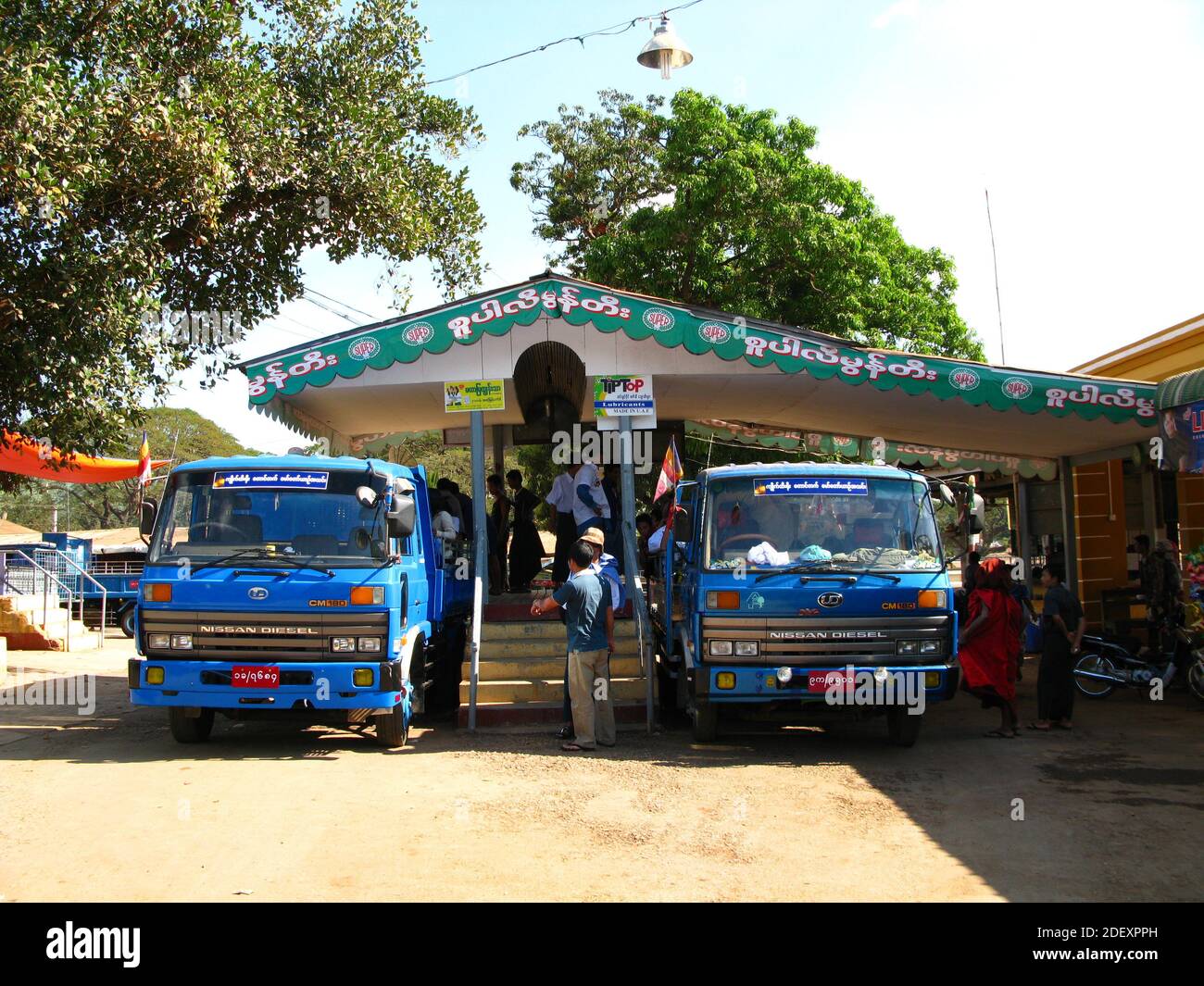 The truck as the public bus, Myanmar Stock Photo - Alamy
