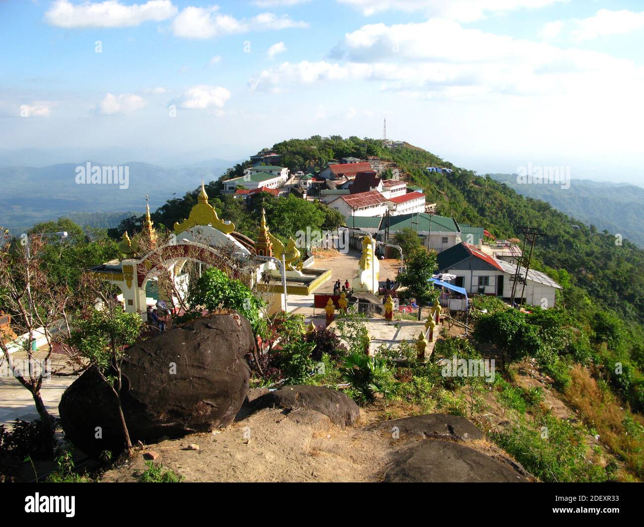 Kyaiktiyo Pagoda, Golden rock, the vintage temple in Myanmar Stock ...