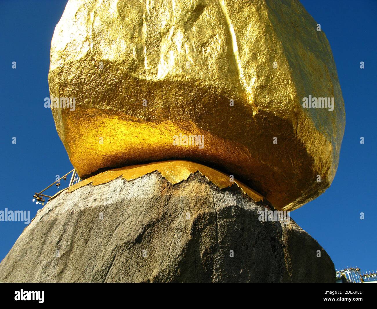Kyaiktiyo Pagoda, Golden rock, the vintage temple in Myanmar Stock ...