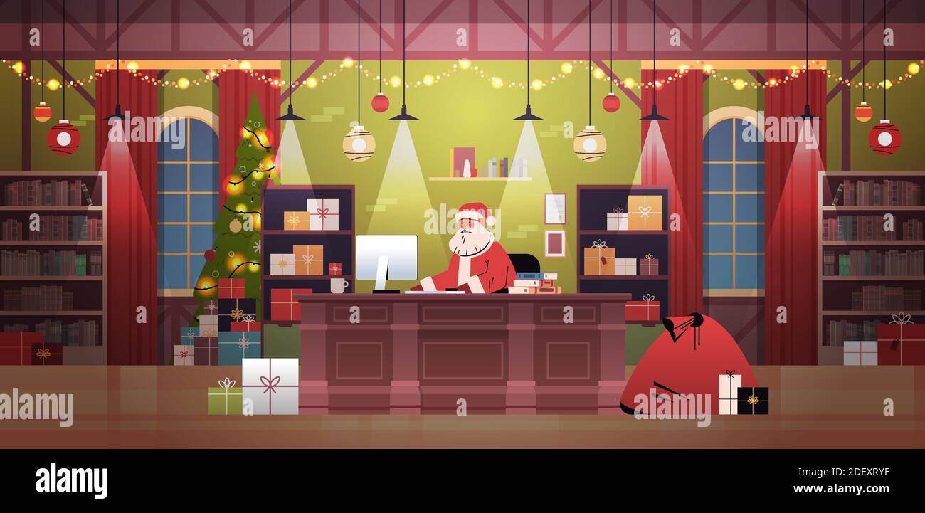 Cartoon santa workshop hi-res stock photography and images - Alamy