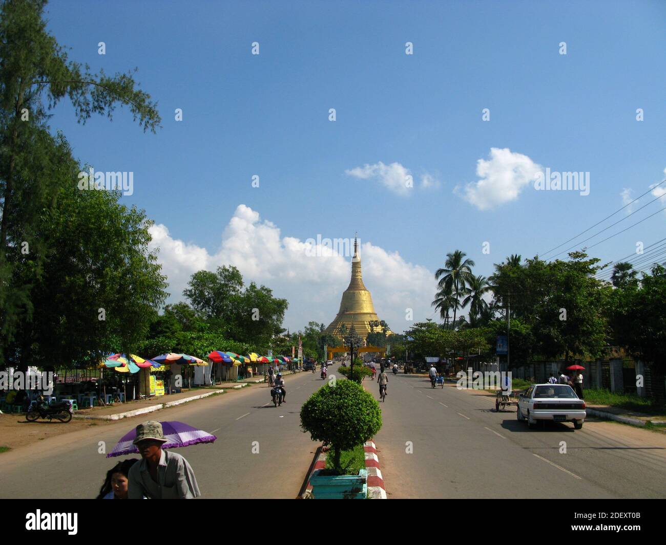 The stupa on the street in Bago city, Myanmar Stock Photo - Alamy