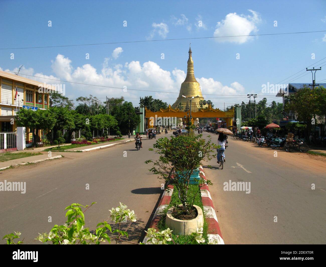 The stupa on the street in Bago city, Myanmar Stock Photo - Alamy