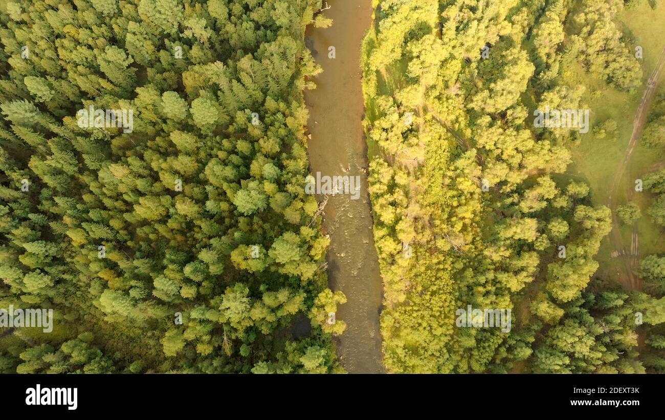 Aerial fly over view dense hi-res stock photography and images - Alamy