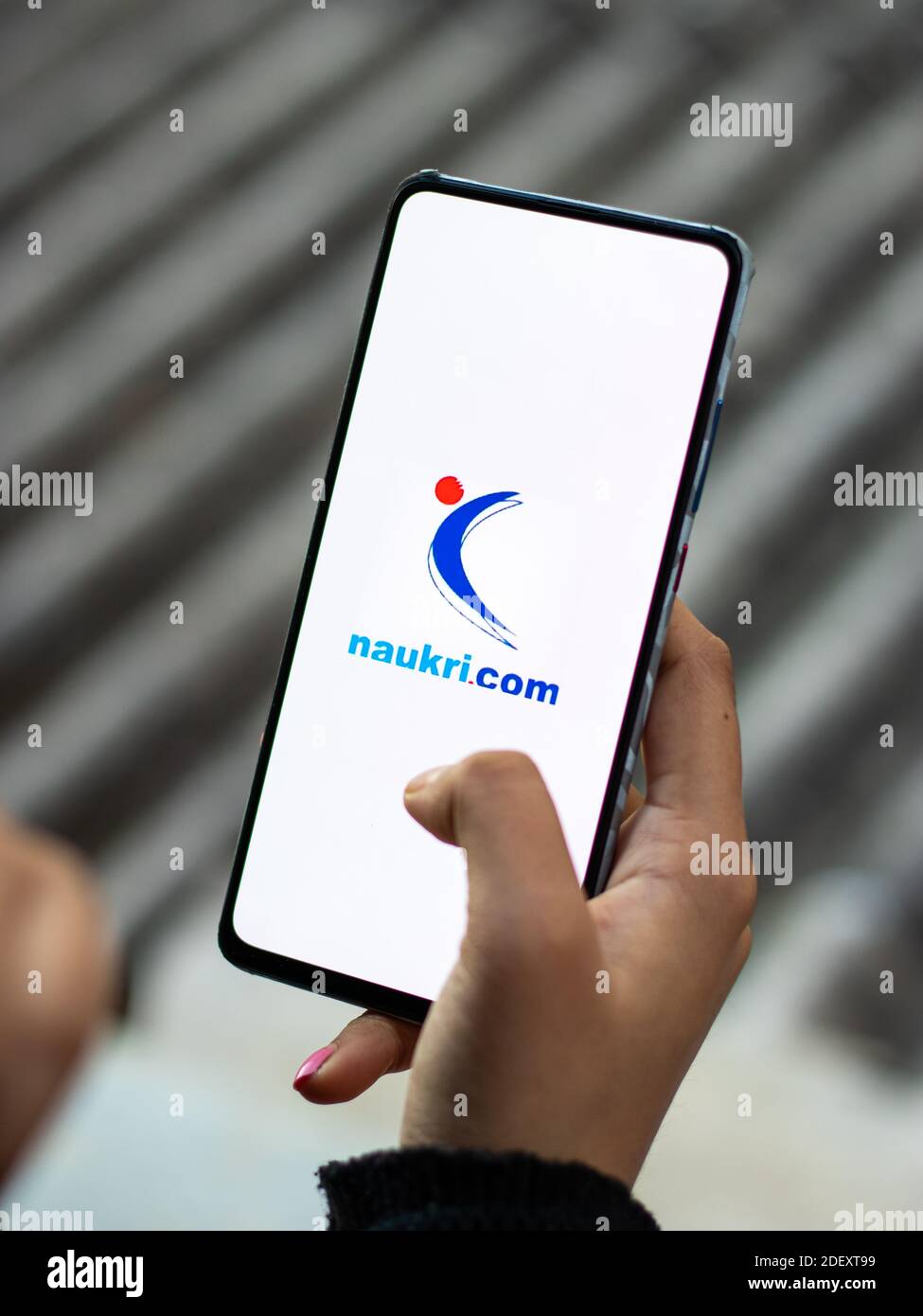 Assam, india - November 29, 2020 : Naukri logo on phone screen stock ...