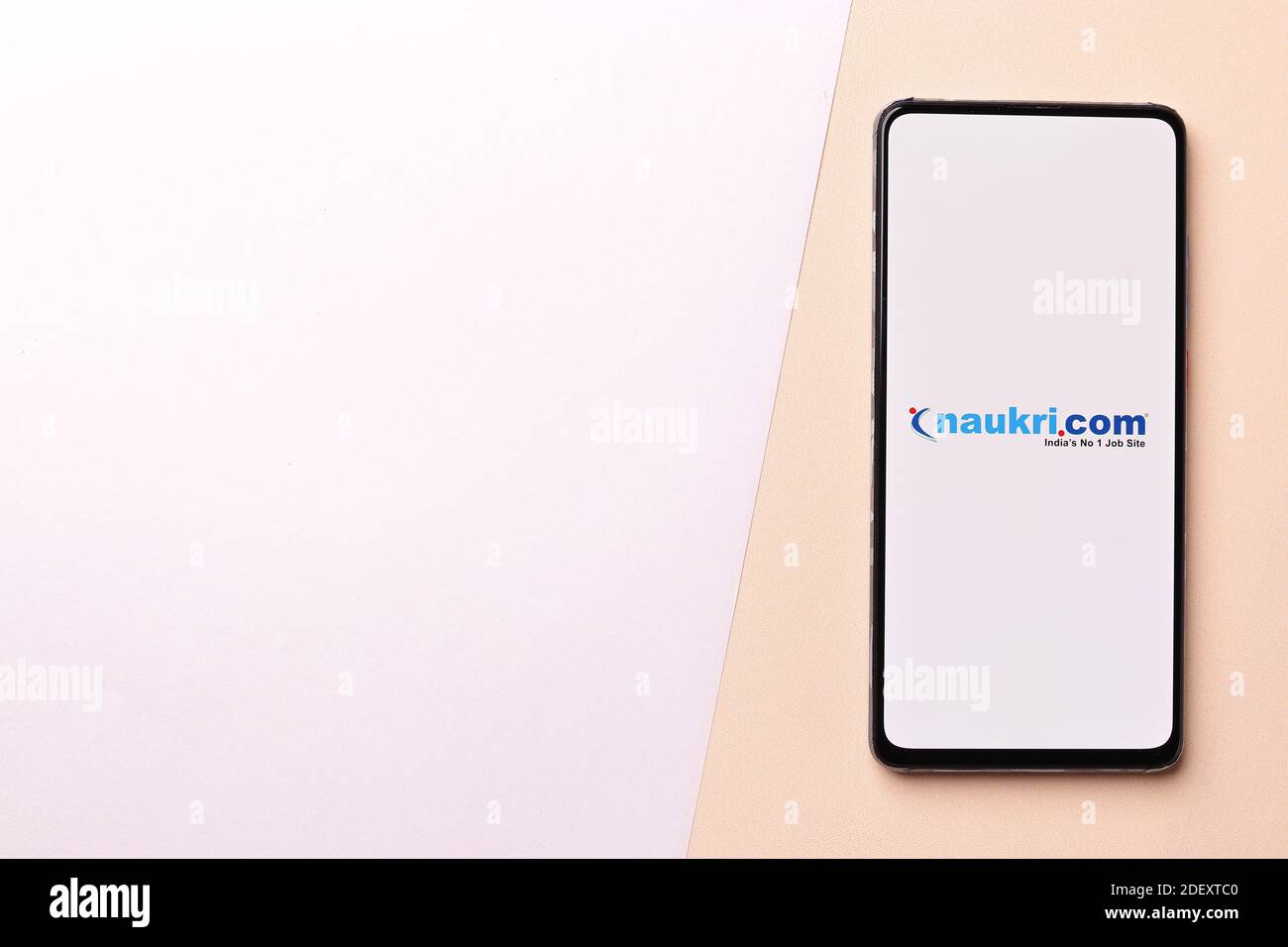 Assam, india - November 29, 2020 : Naukri logo on phone screen stock ...