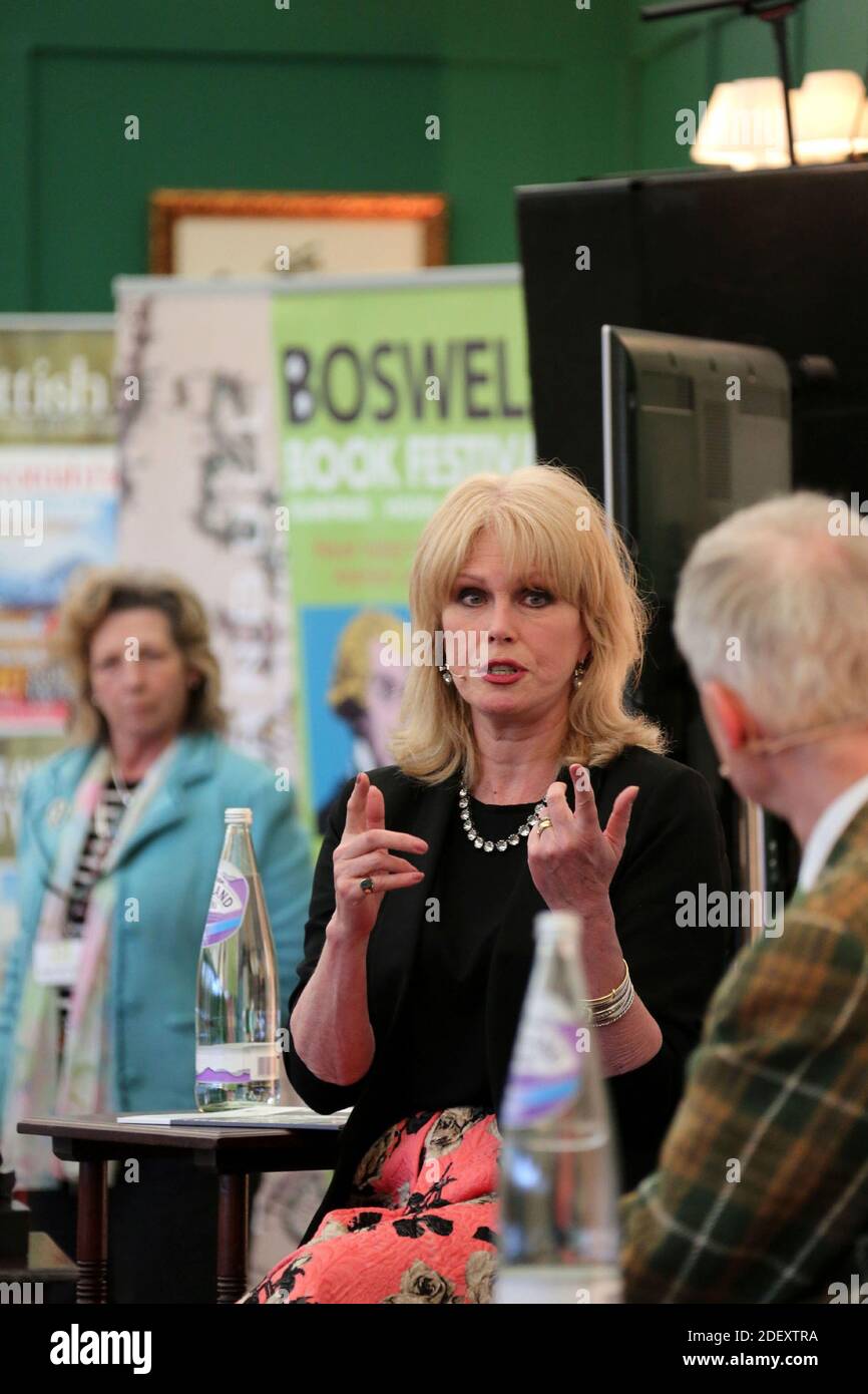 Joanna Lumley OBE at the Boswell Book Festival Dumfries House, East ...